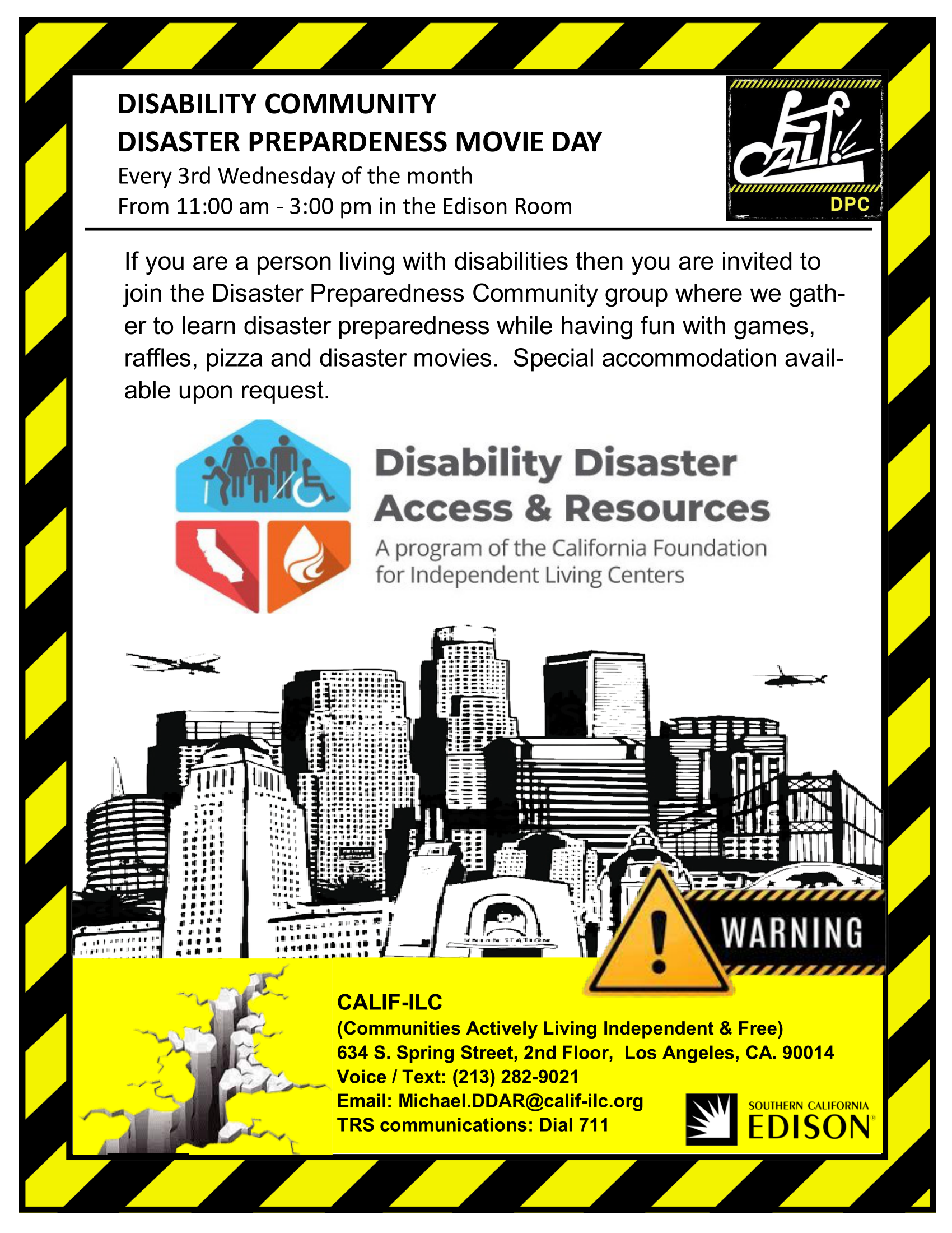 Upcoming Disaster Events/Flyers – Communities Actively Living ...